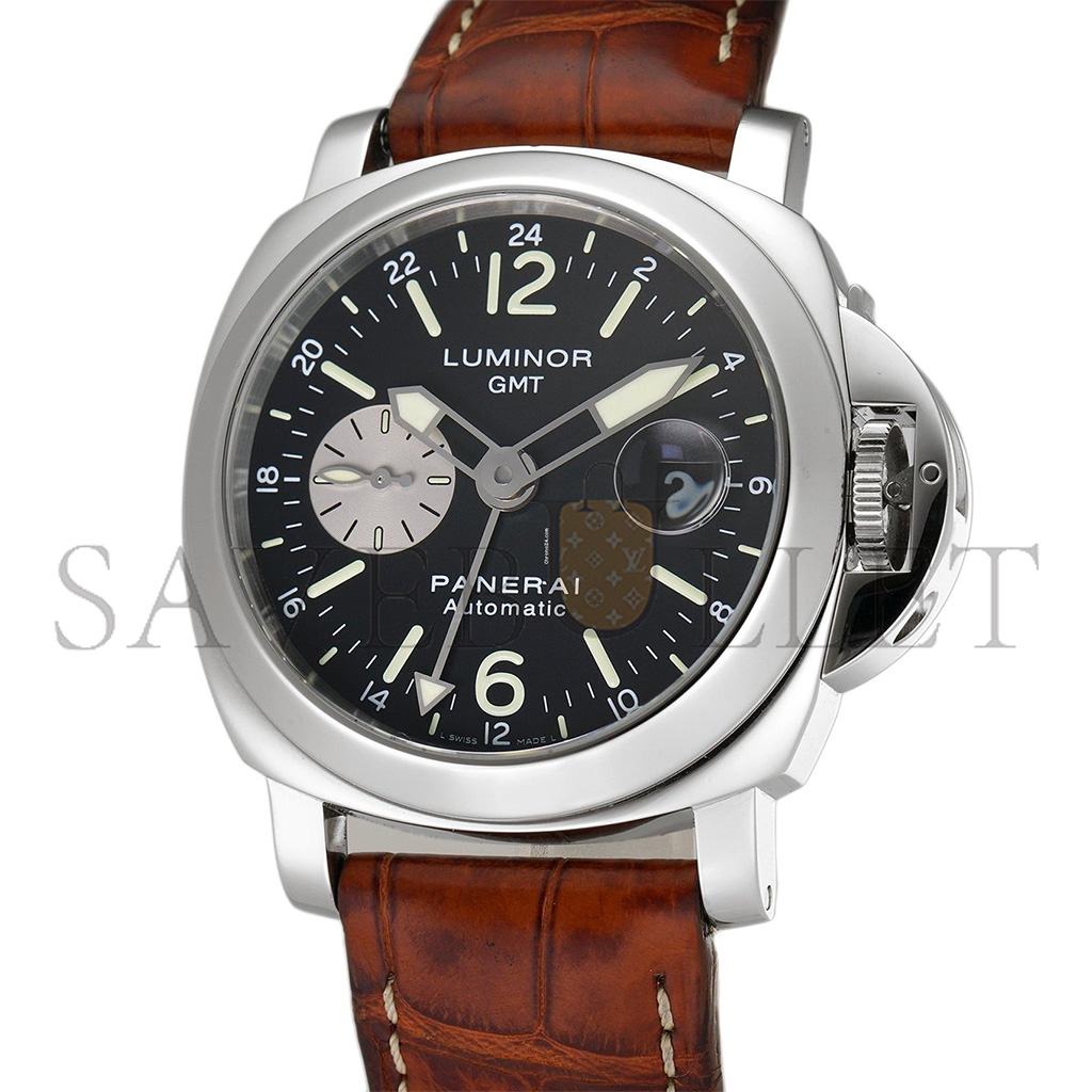 Pa*e*ai Luminor Gmt Automatic 44mm Gmt Steel Black Dial Watch Pam00088 ...